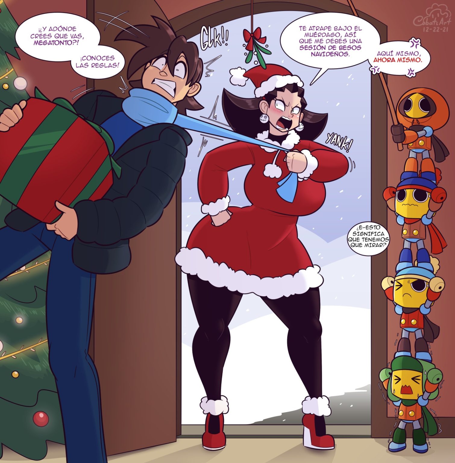Tron X Megaman Happy Holiday Cobatsart