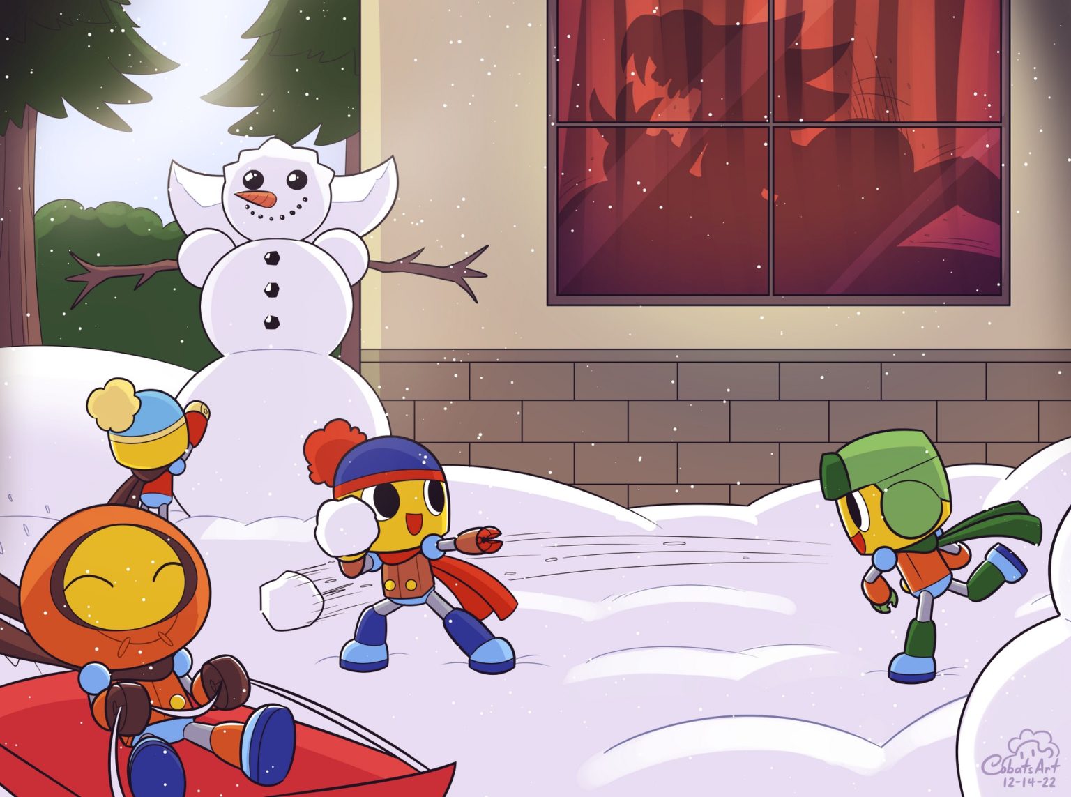 Tron X Megaman Happy Holiday Cobatsart